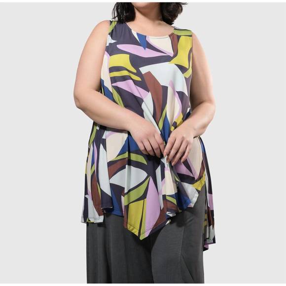 Alembika | Tops | New Alembika Amelie Sleeveless Tunic Top In Abstract ...